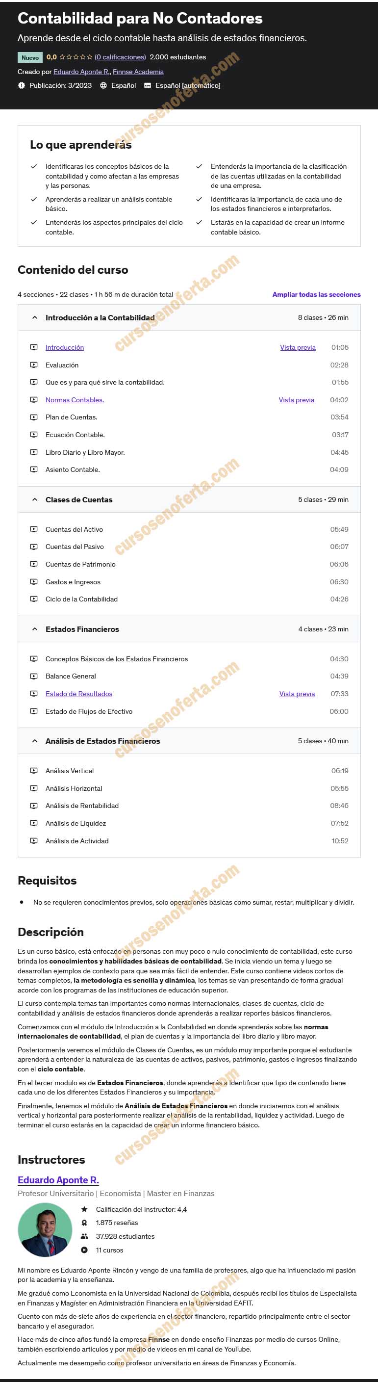 Contabilidad para no contadores - cursosenoferta.com